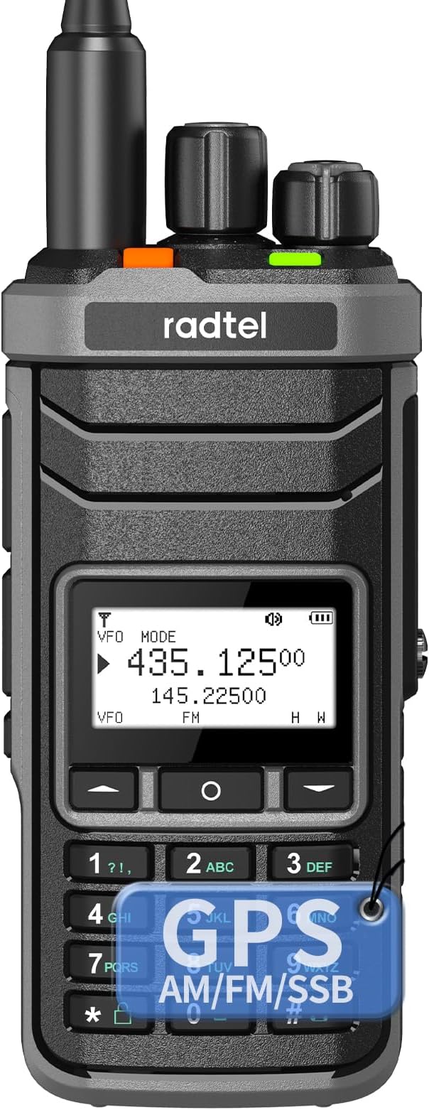 Amazon.com: Radtel RT-860G GPS Version Multi Band Ham Radio HF UHF VHF Dual Band with AM USB LSB ...