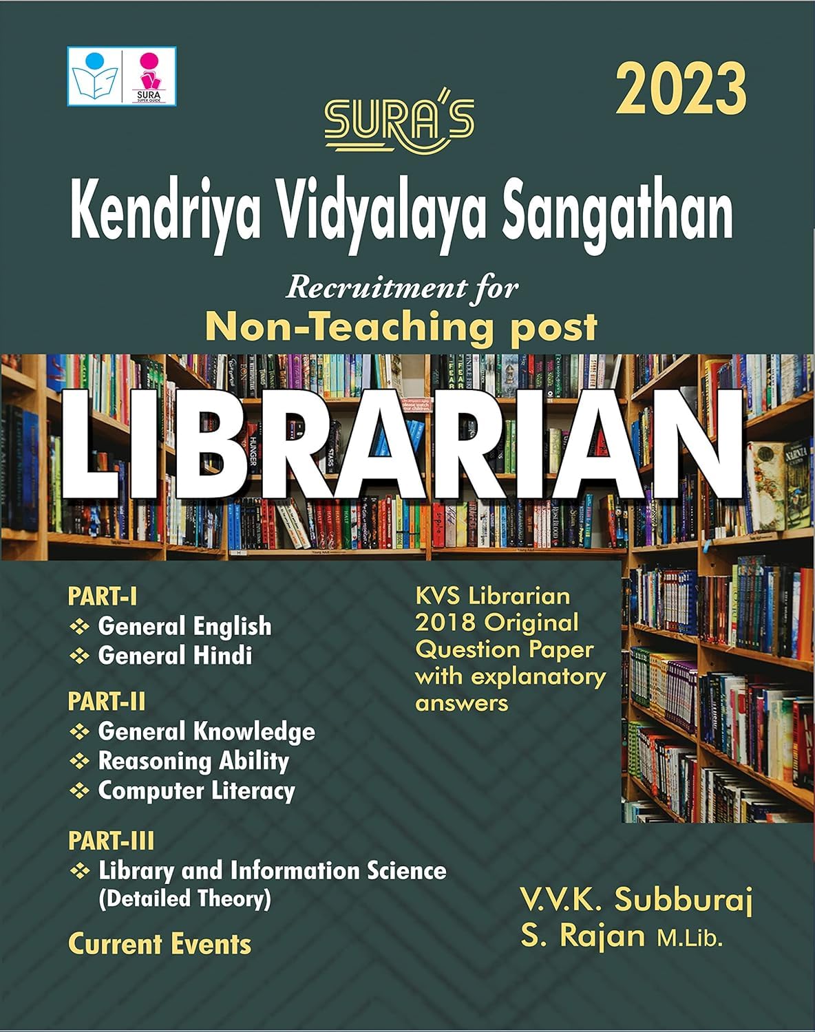Buy SURA`S KVS LIBRARIAN (Non-Teaching Post) Part I,II and III Exam ...