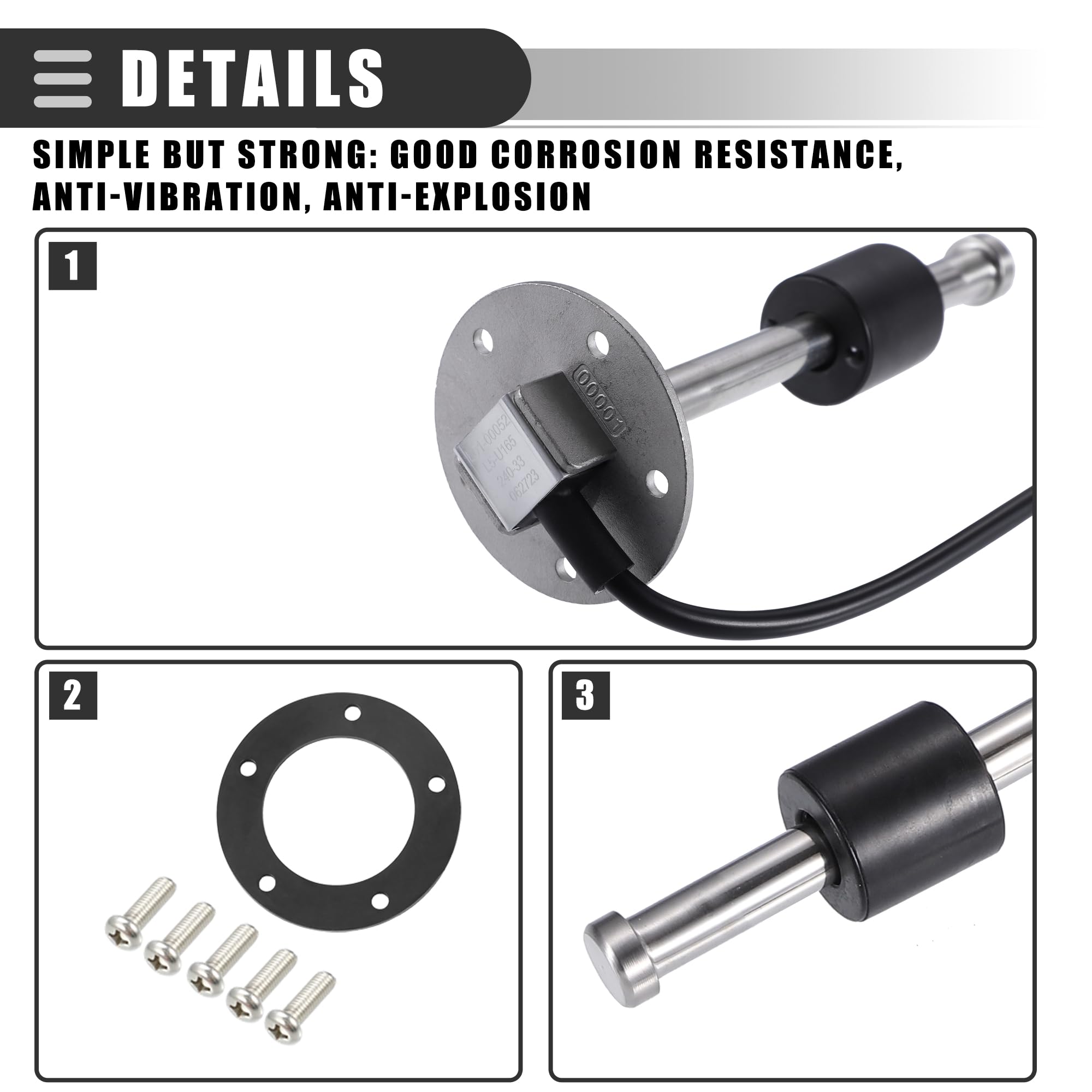 Universal 304 Stainless Steel Fuel Level Sensor Universal Fuel Sending ...