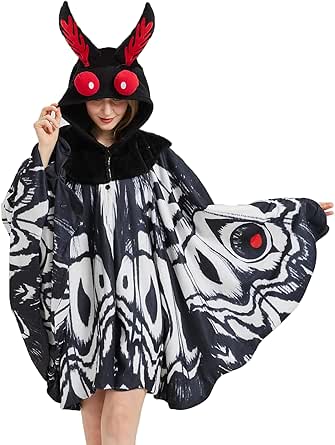 Amazon.com: YUTCOTC Unisex Mothman Costume Mothman Hooded Halloween ...