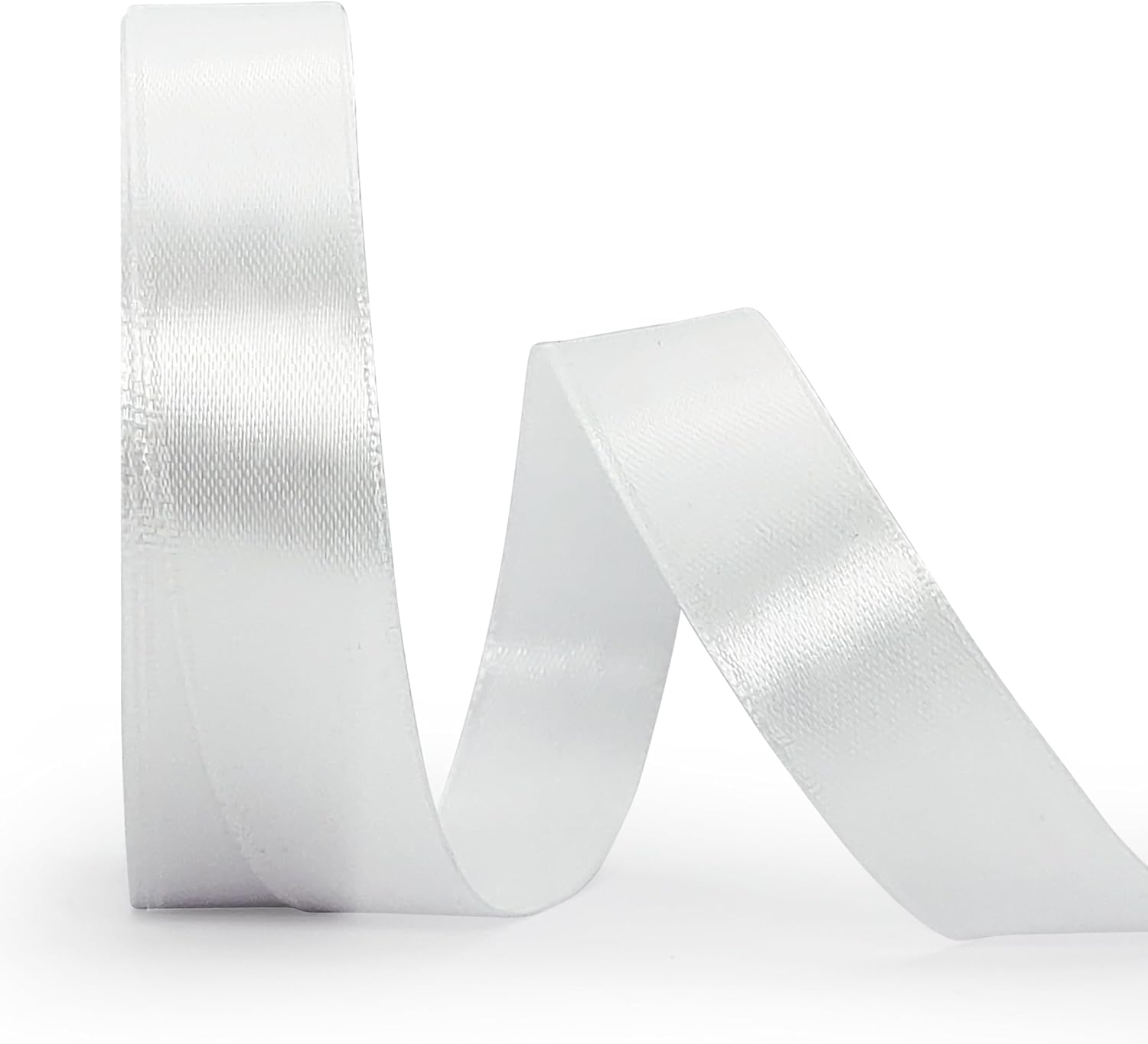 Amazon.com: White Ribbon 3/4 Inch, 25 Yards/roll Solid Satin Ribbon for ...