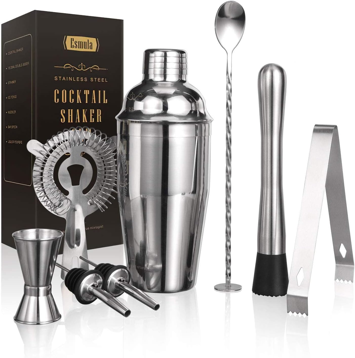 Amazon.com: Ohtomber Cocktail Shaker Bartender Kit - 5PCS Cocktail ...