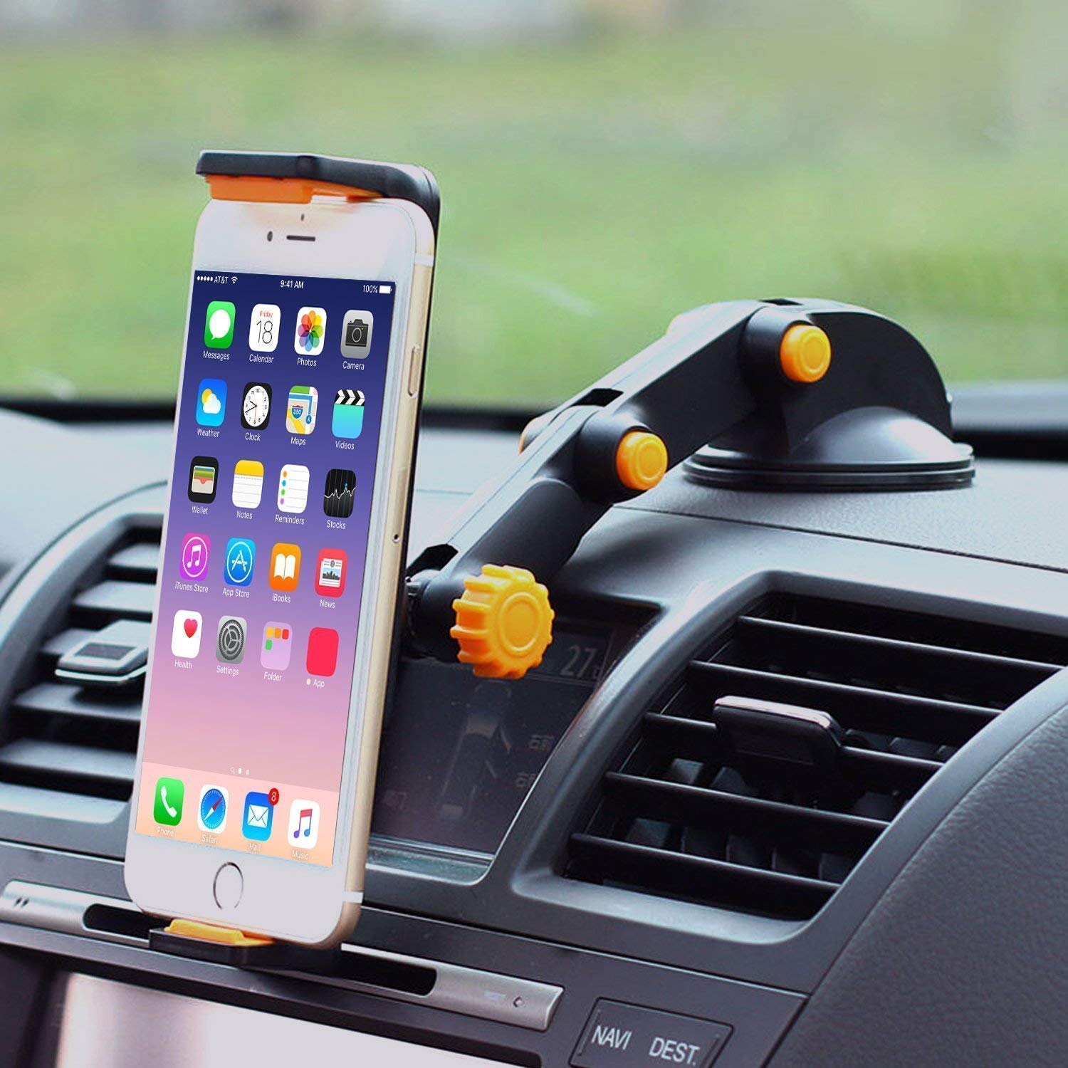 Modern INCar Tablet Mount Holder, Windshield/Dashboard Universal Car ...