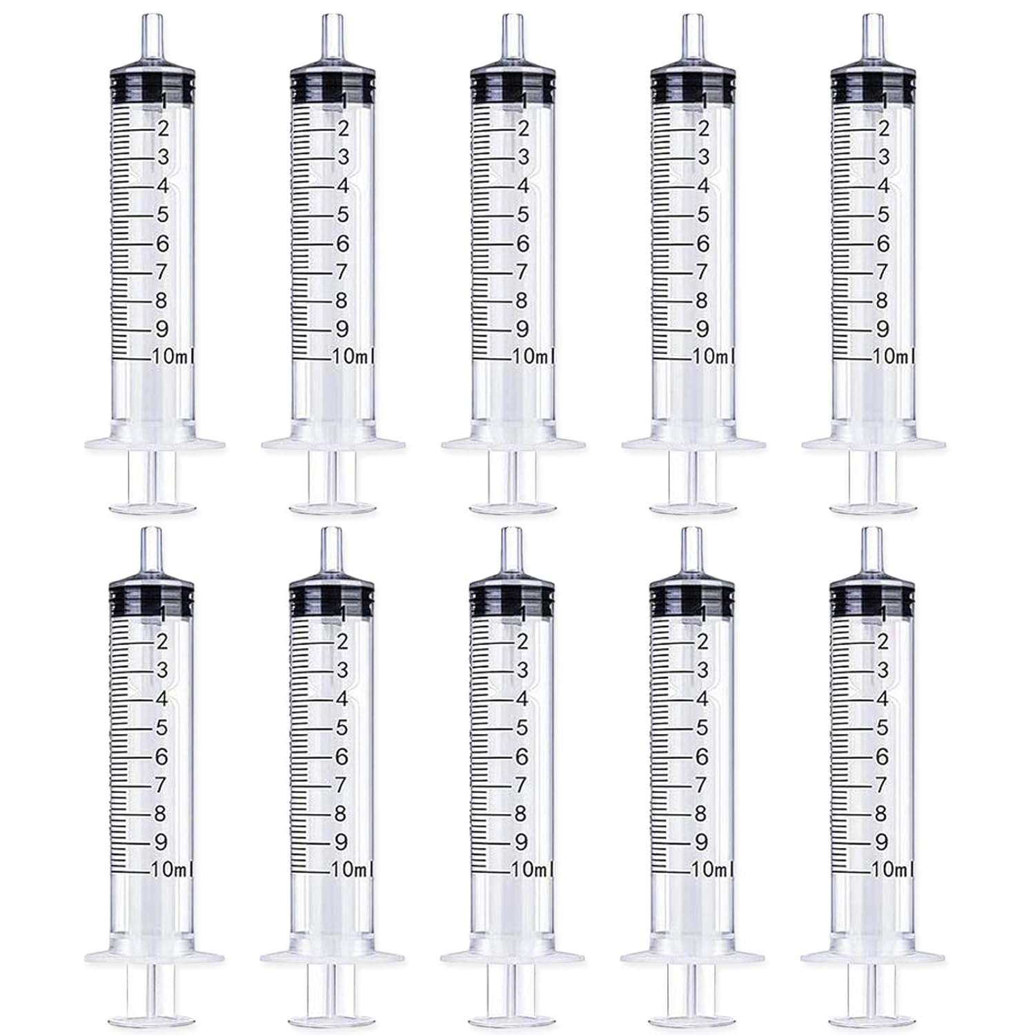 10 Pack 10ml Plastic Syringe, Liquid Measuring Syringe Tools ...