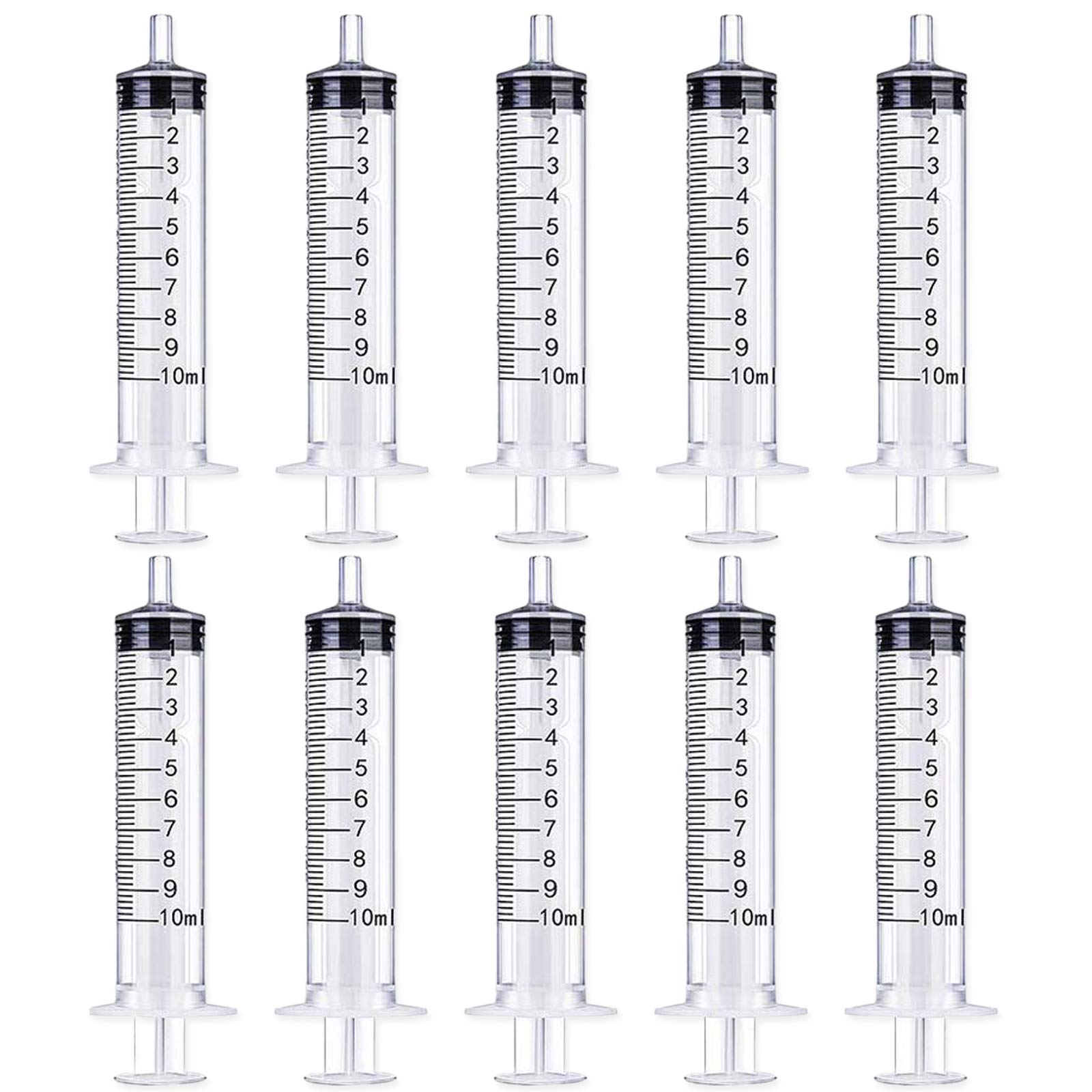 Buy 10 Pack 10ml Plastic Syringe, Liquid Measuring Syringe Tools ...