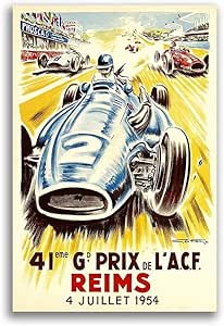 Amazon.com: Magnet Reims Grand Prix Auto Race 1954 French Racing Magnet ...