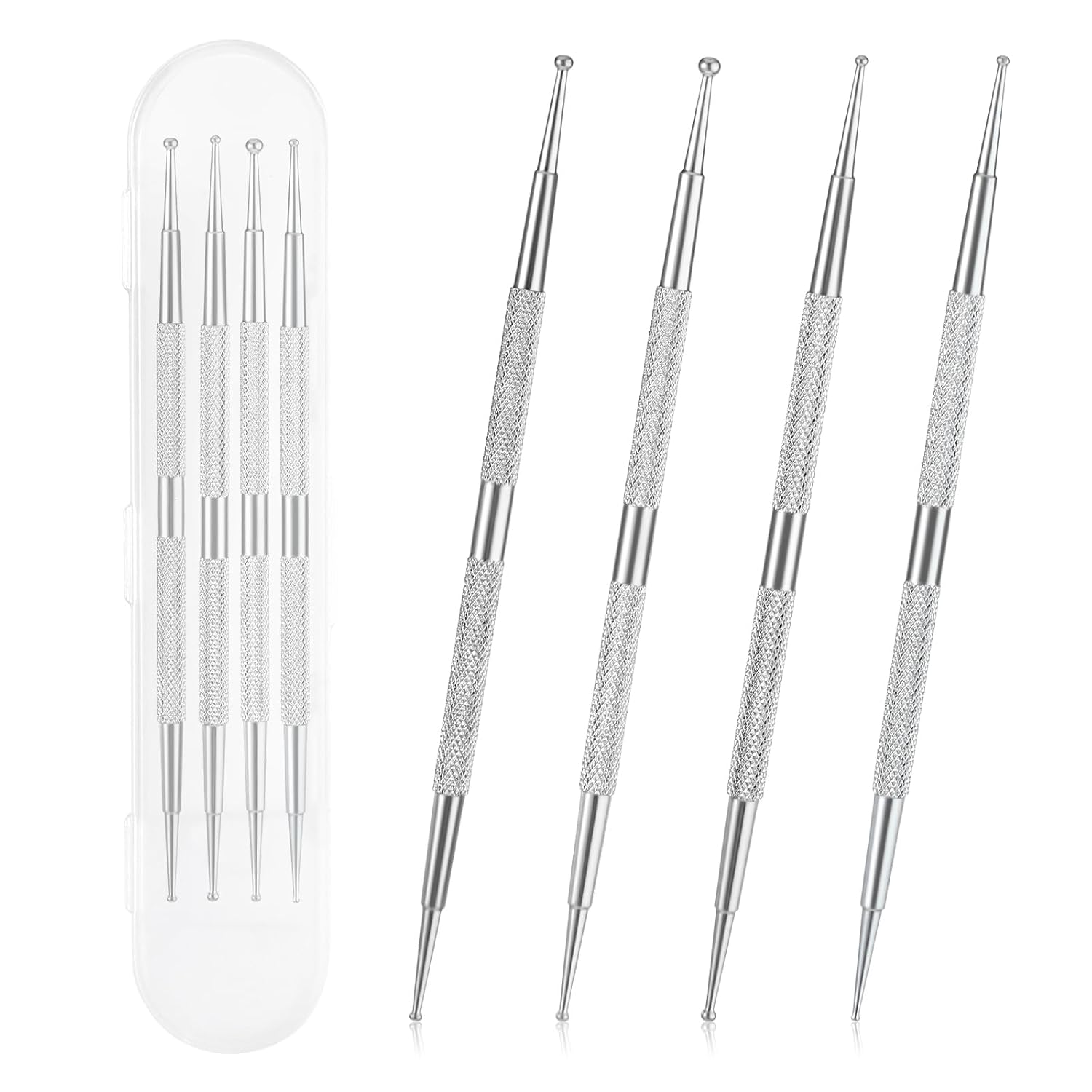 Amazon.com: ASTER 4Pcs Nail Art Dotting Tools, Professional Ball End ...