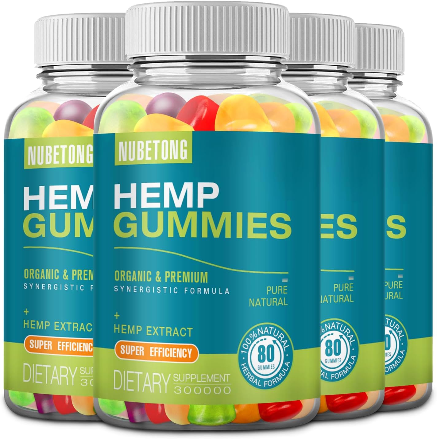 Amazon.com: 4 Packs Hemp Gummies High Potency Hemp Supplement Edible ...