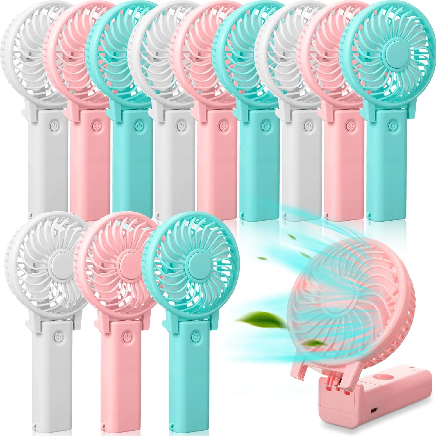 Amazon.com: Rossesay 12 Pcs Handheld Fan, Mini Fan with USB ...