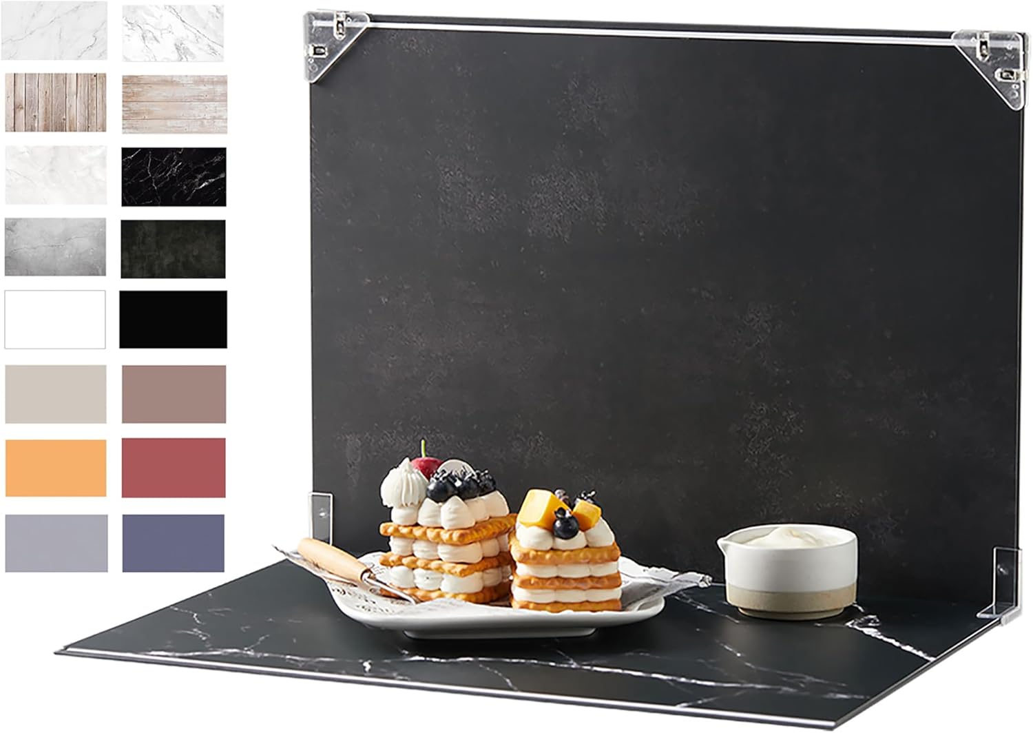 8Pcs 16Patterns Table Top Small Food Background Kit Makeup Product ...