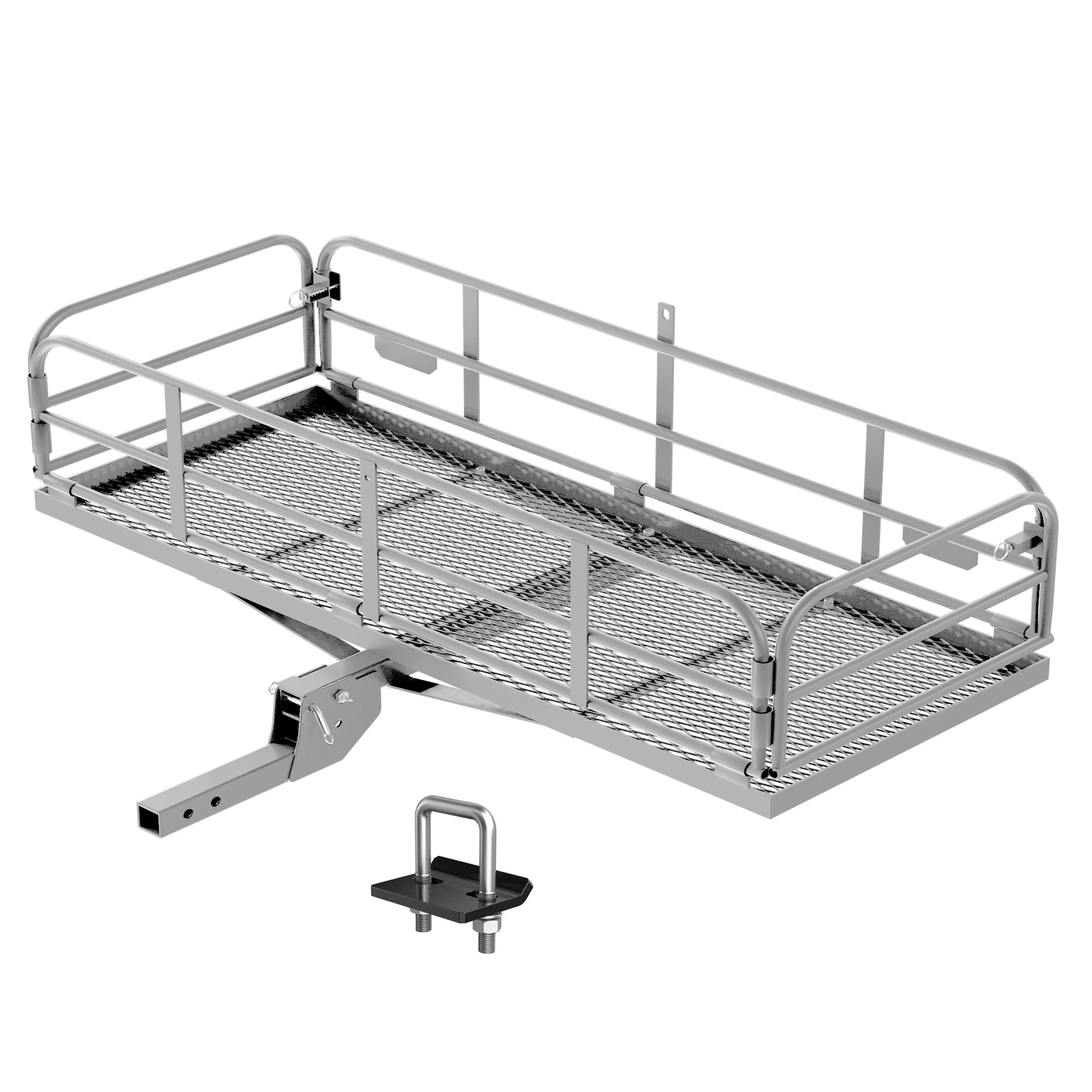 Snapklik.com : 500 Lbs Heavy Duty Hitch Mount Cargo Carrier 60" X 24" X ...