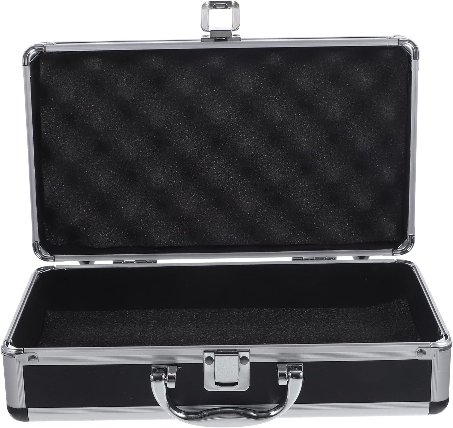 DOITOOL Silver Aluminum Briefcase with Lock, Aluminum Briefcase for Men ...