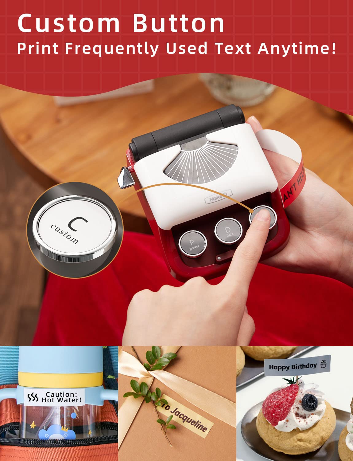 Snapklik.com : Makeid Q1 HD Label Maker Machine - Vintage Label Makers