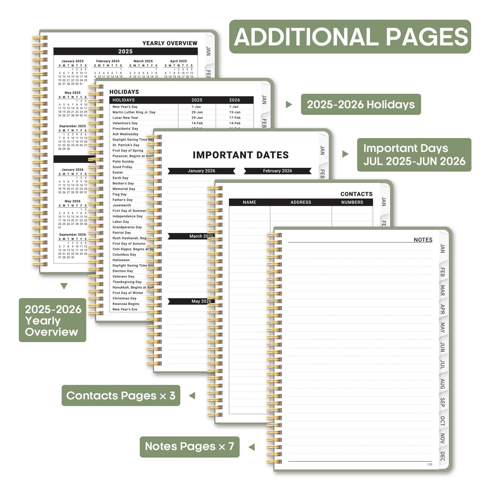 Snapklik.com : 8.5" X 11" Academic Planner 2025-2026, Weekly & Monthly ...