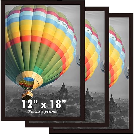 Emeyart 12x18 Frame Brown Picture Frames to Display 12 x 18 Photos or ...