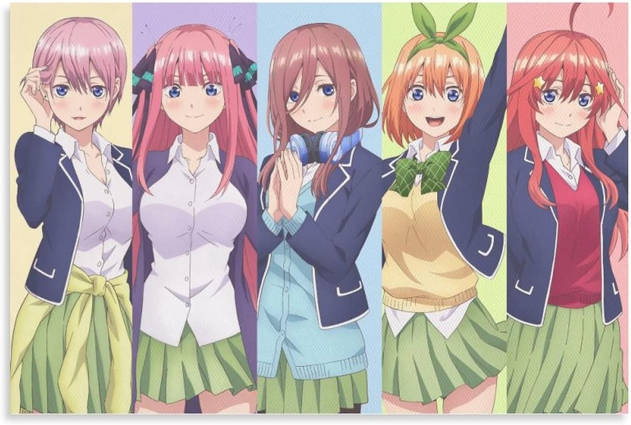 Amazon.com: Anime The Quintessential Quintuplets Canvas Art Poster And ...