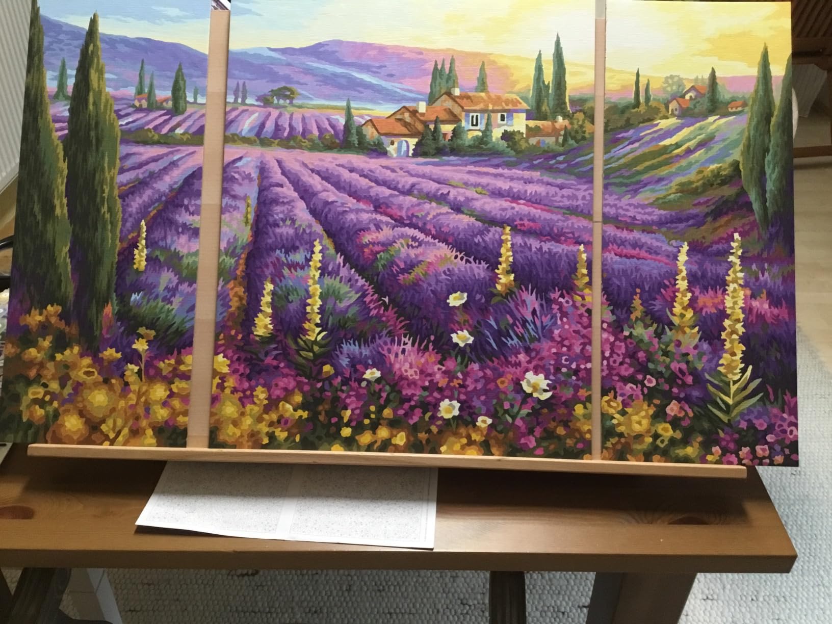 Schipper 609260604 Malen nach Zahlen, Lavendelfelder - Bilder malen für Erwachsene, inklusive ...