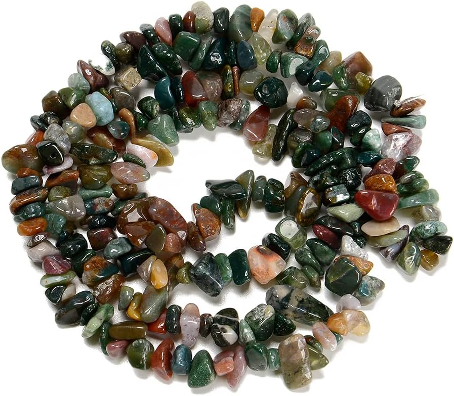 Amazon.com: jodaying 5-8mm Natural Indian Agate Gemstone Chips Healing ...