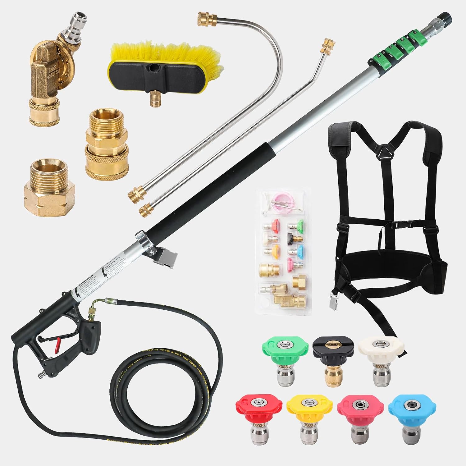 Amazon.com: 24 FT Pressure Washer Telescoping Wand with Pressure Washer ...