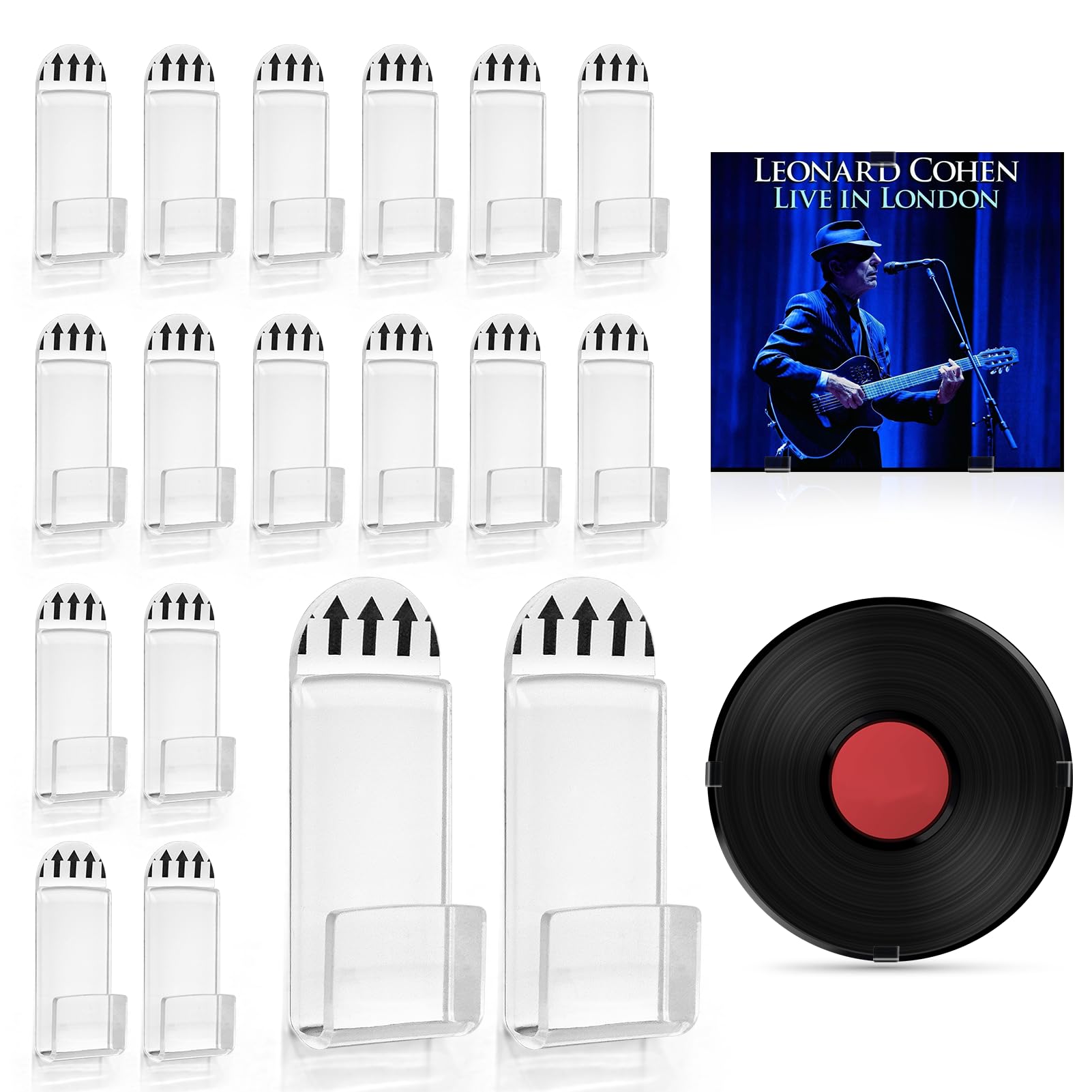 Amazon.com: XANGNIER Vinyl Record Wall Mount Display Shelf No Drill,18 ...