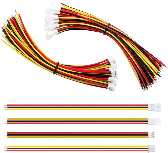 Lyeteung 20 Pairs Mini Micro JST-PH 2.0 Plug Connector, JST 3 Pin Micro ...