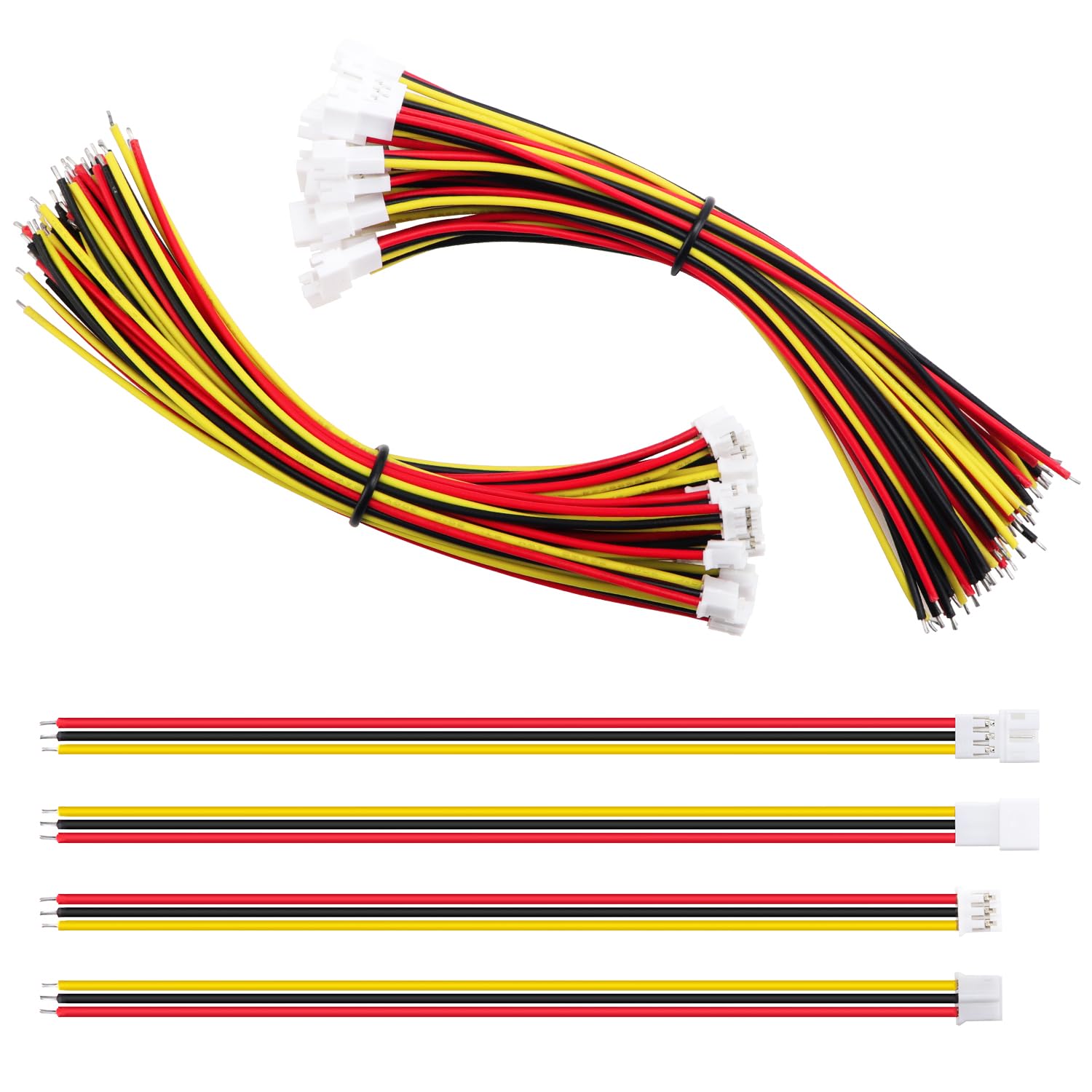 Lyeteung 20 Pairs Mini Micro JST-PH 2.0 Plug Connector, JST 3 Pin Micro ...