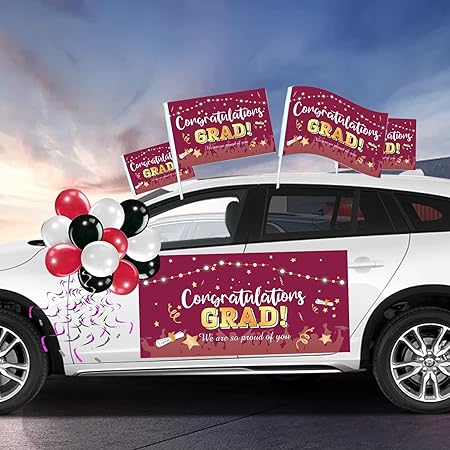 Amazon.com: 42PCS Graduation Party Car Decoration 2023 Parade Car ...