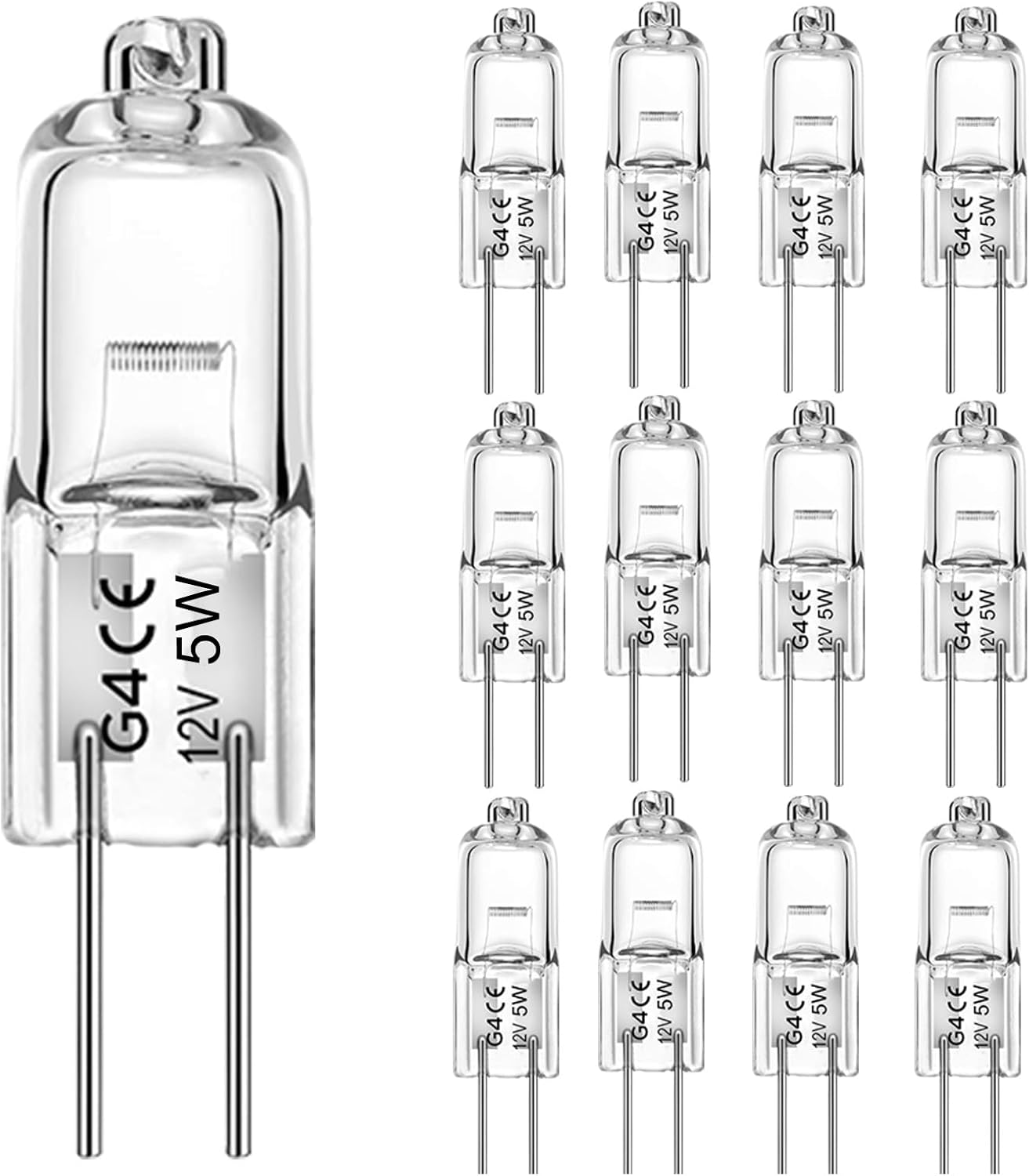 WeshLMPO G4 Bulb 5W Halogen Light Bulb 2 Pin 12V G4 Light Bulbs ...