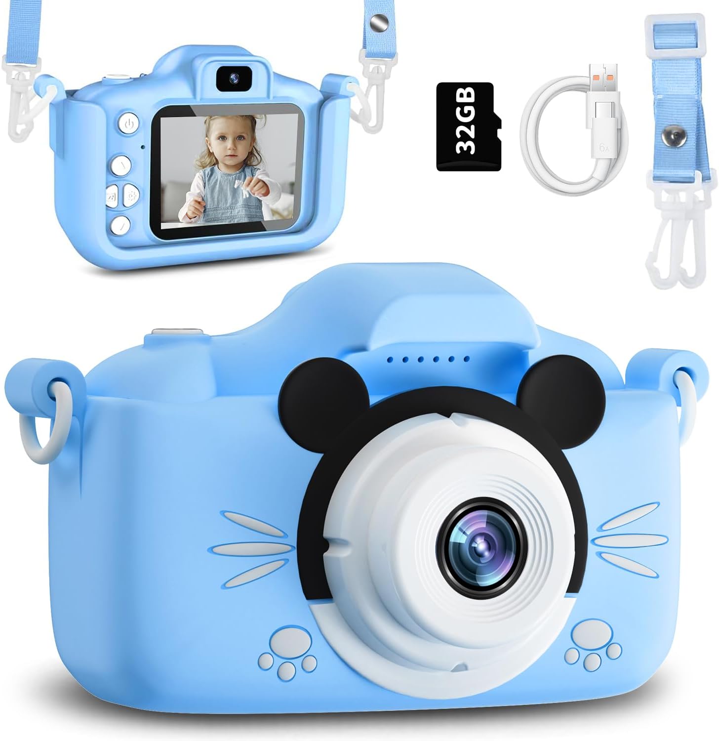 Amazon.com: iPlay, iLearn Kids Touchscreen Selfie Camera, 1080P HD ...