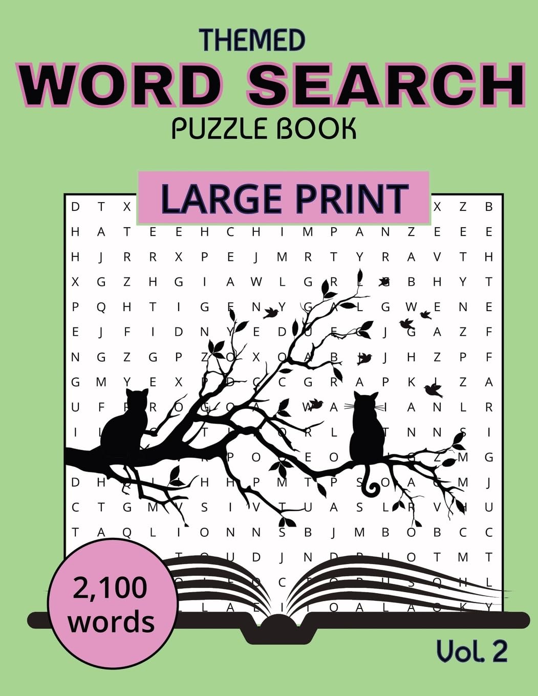 Themed Word Search Puzzle Book (Vol 2): 100 Puzzles and solutions ...