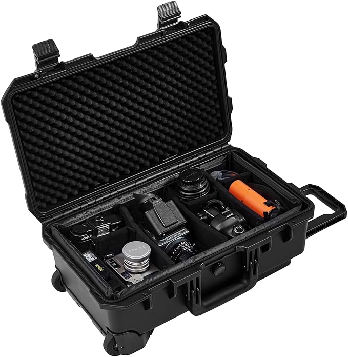 Amazon.com : Regetek Waterproof Travel Camera Hard Case with Padded ...