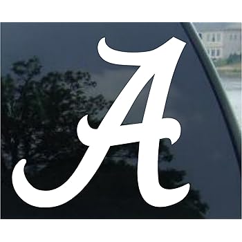 Amazon.com: Alabama Crimson Tide SCRIPT A 4" Vinyl Decal Car Truck ...