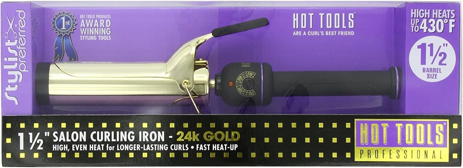 Amazon.com: Hot Tools Big Bumper Spring Curling Iron, 1-1/2" : Beauty ...
