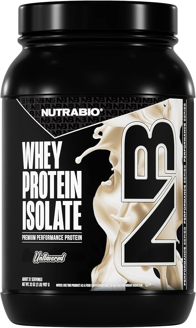 Amazon.com: NutraBio 100% Whey Protein Isolate Protein Powder, 25g ...