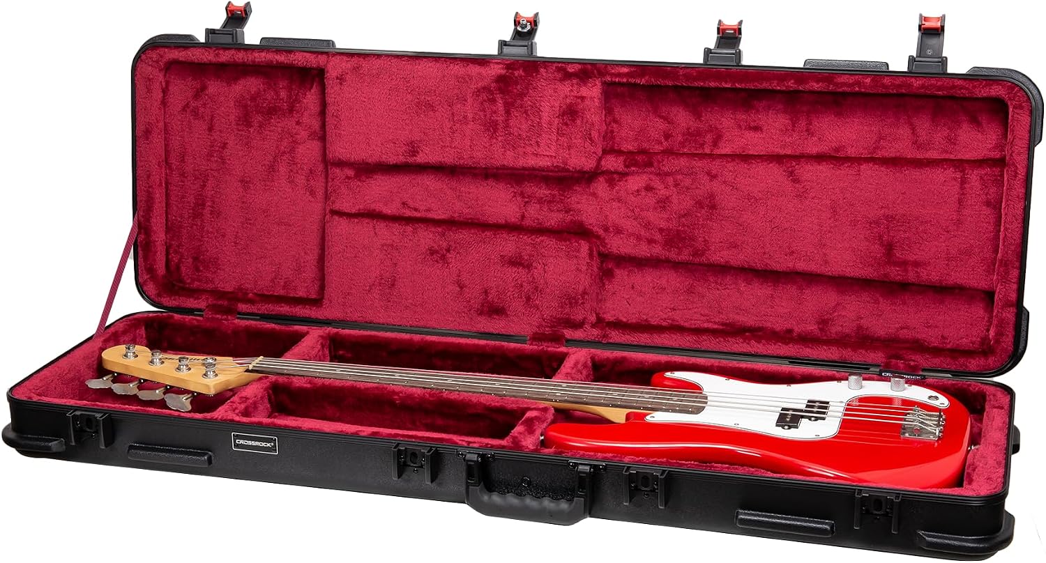Amazon.com: Crossrock ABS Bass Guitar Flight Case for Fender Jazz ...