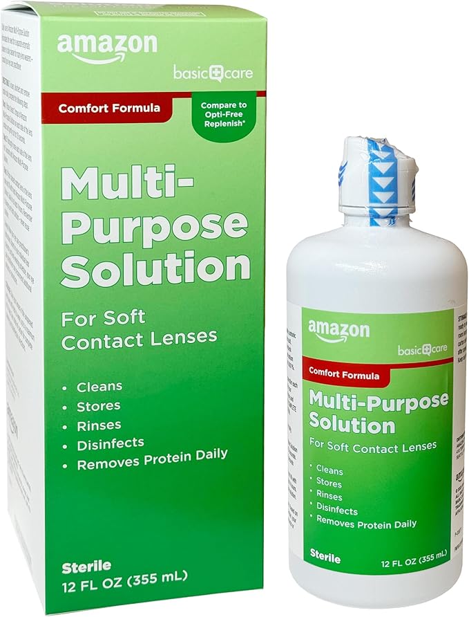 Amazon.com: Amazon Basic Care Multi-Purpose Contacts Solution - Comfort ...
