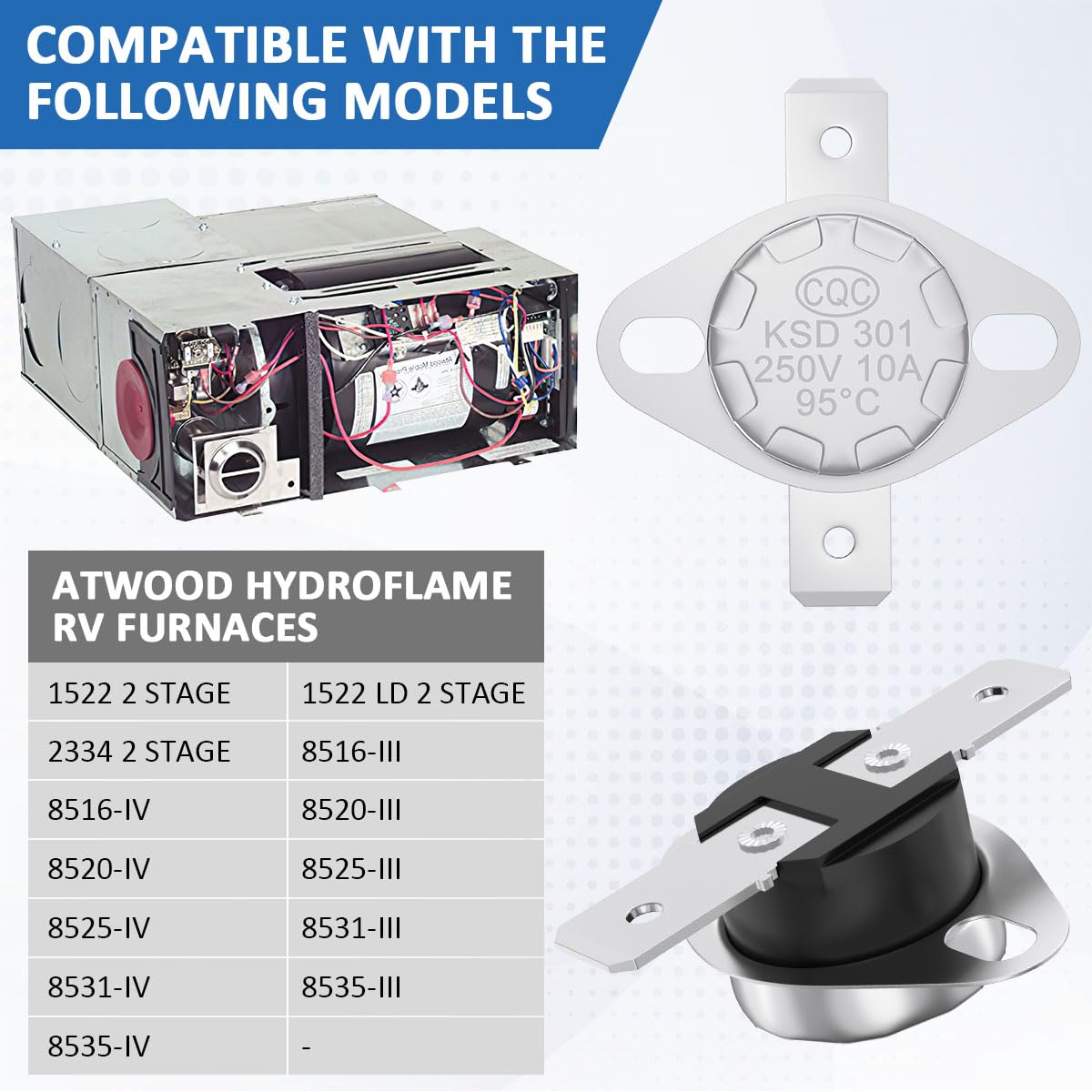 Snapklik.com : 37022 High Furnace Limit Switch For Atwood RV Heater ...