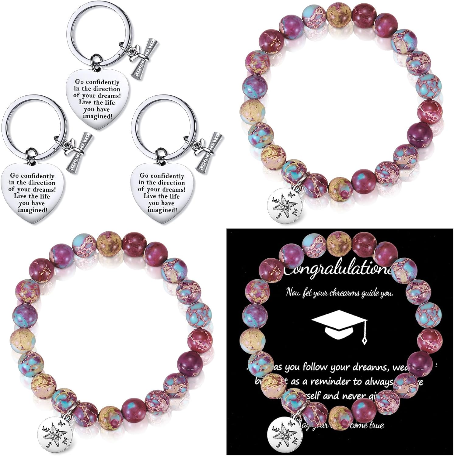 Amazon.com: Sureio 6 Pcs 2024 Graduation Gifts Bulk Set Graduation ...