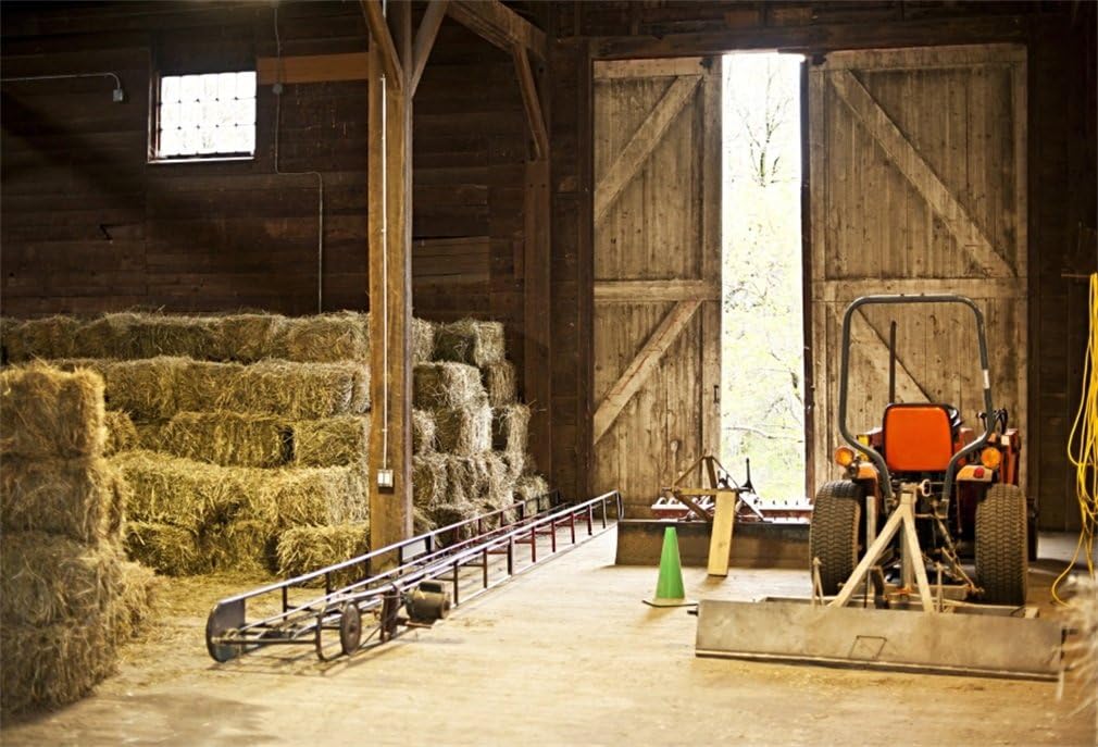 Amazon.com : LFEEY 5x3ft Farmhouse Barn Interior Backdrop Agricultural ...