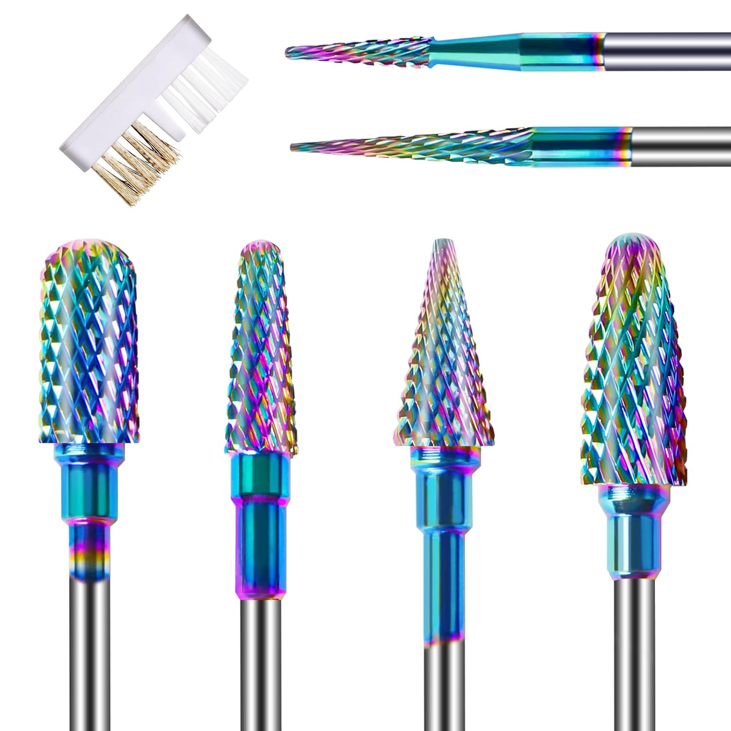 Amazon.com: 6PCS Nail Drill Bits Set with Cleaning Brush, 3/32 inch ...