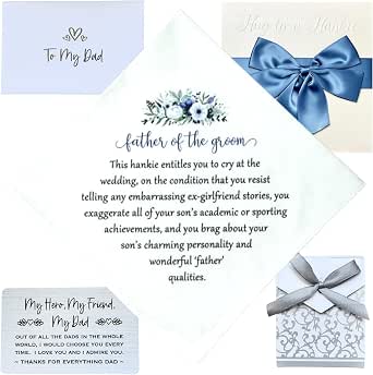FUNNY Printed Wedding Handkerchief, Funny Wedding Hankie, Mother Father ...