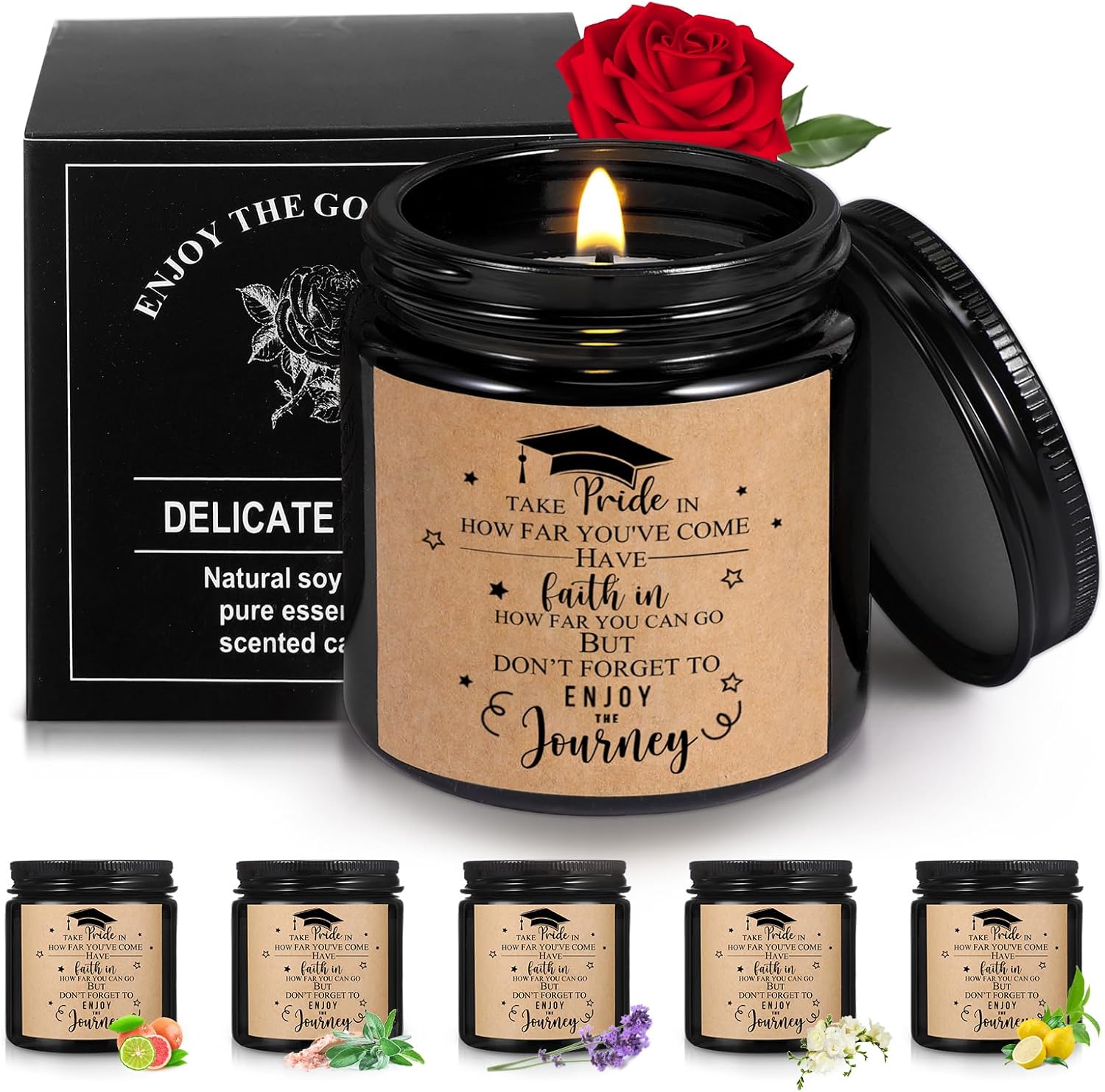 Amazon.com: 6 Pcs Graduation Candle Gift Bulk Class of 2024 Graduation ...