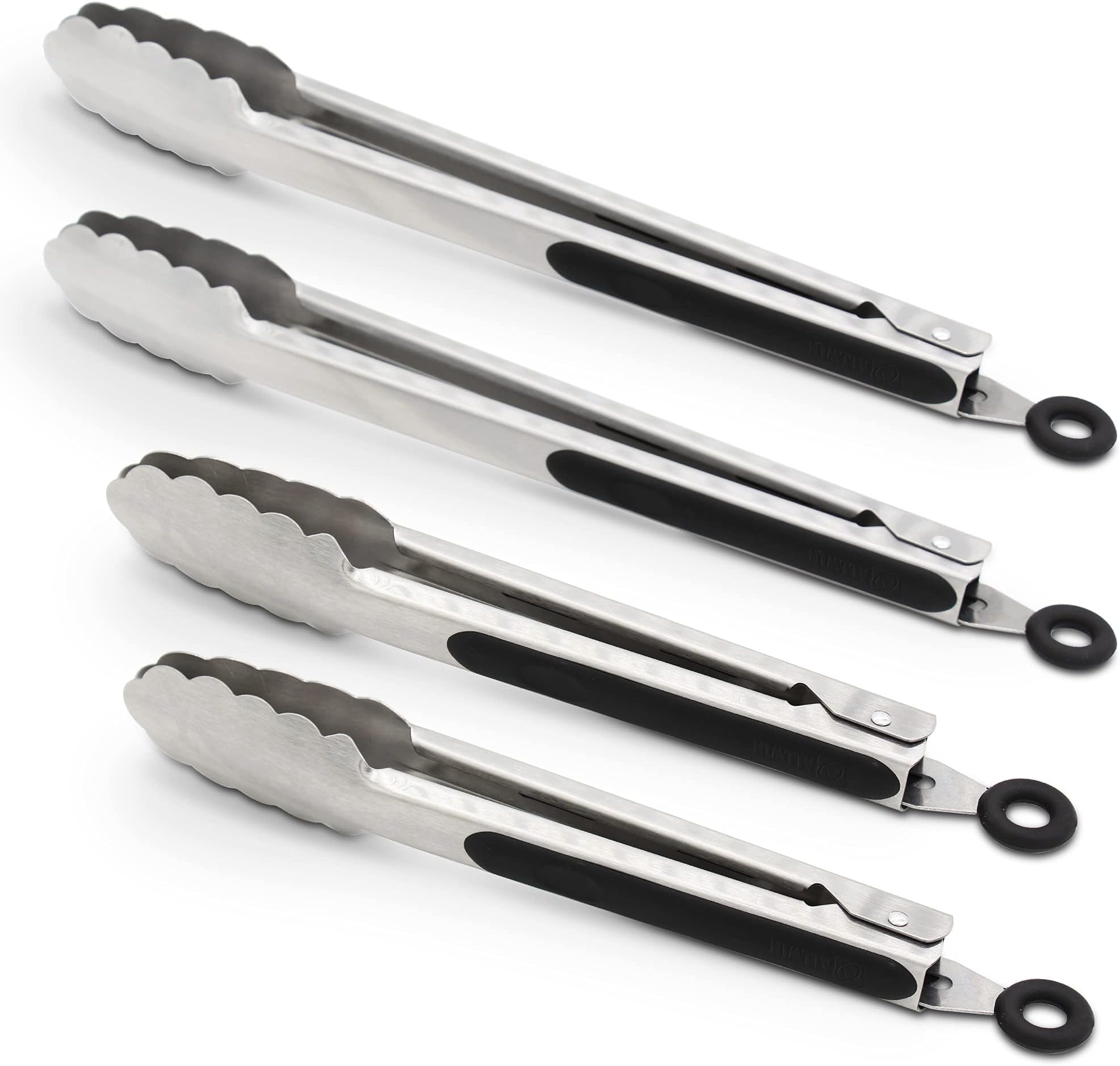 Amazon.com: 304 Stainless Steel Kitchen Cooking Tongs, 9" and 12" Set ...