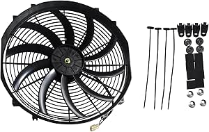 Amazon.com: 16" Universal Slim Fan Push Pull Electric Radiator Cooling ...