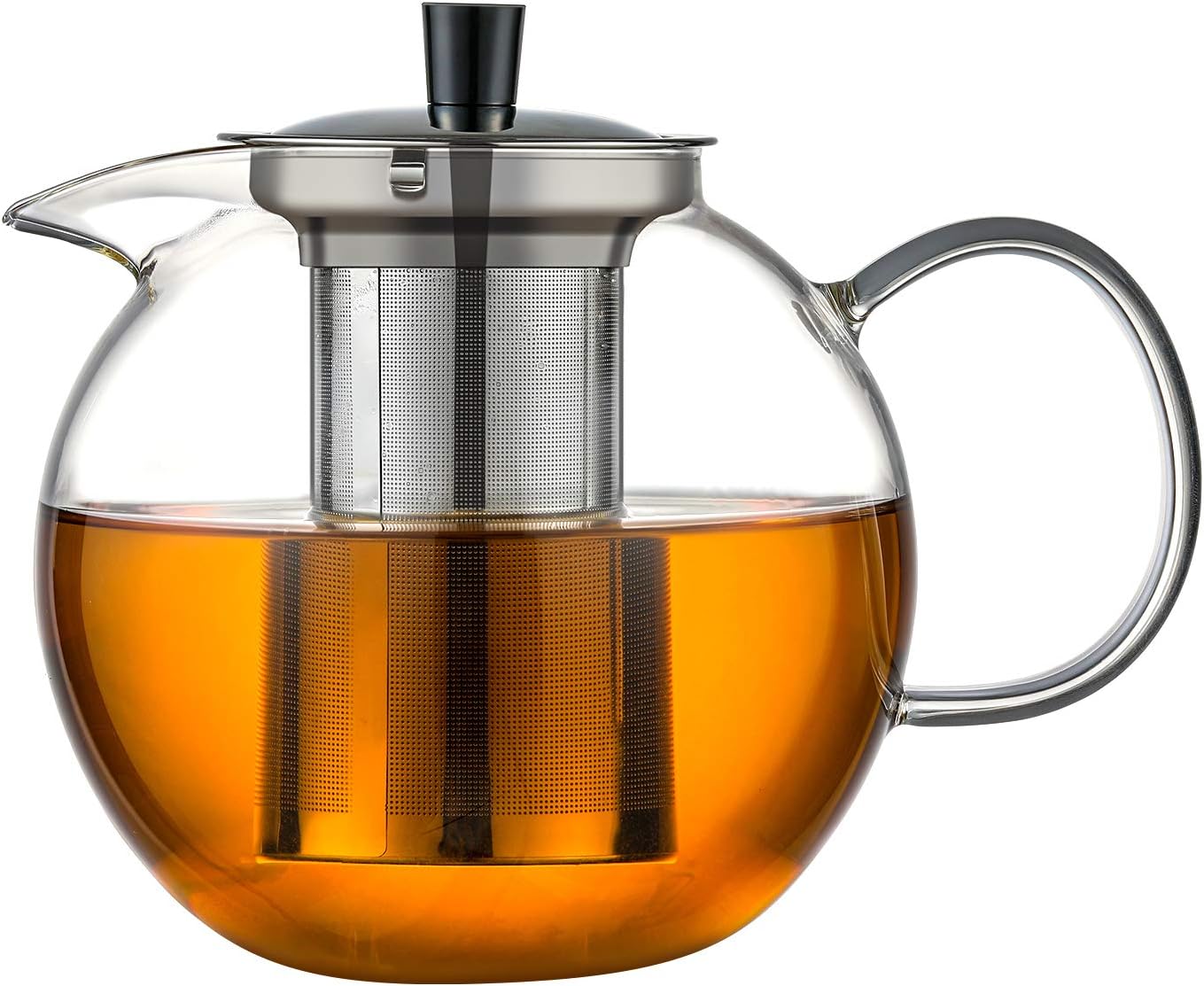 Amazon.com: 1500m Glass Teapot with Removable Stainless Infuser(52oz ...