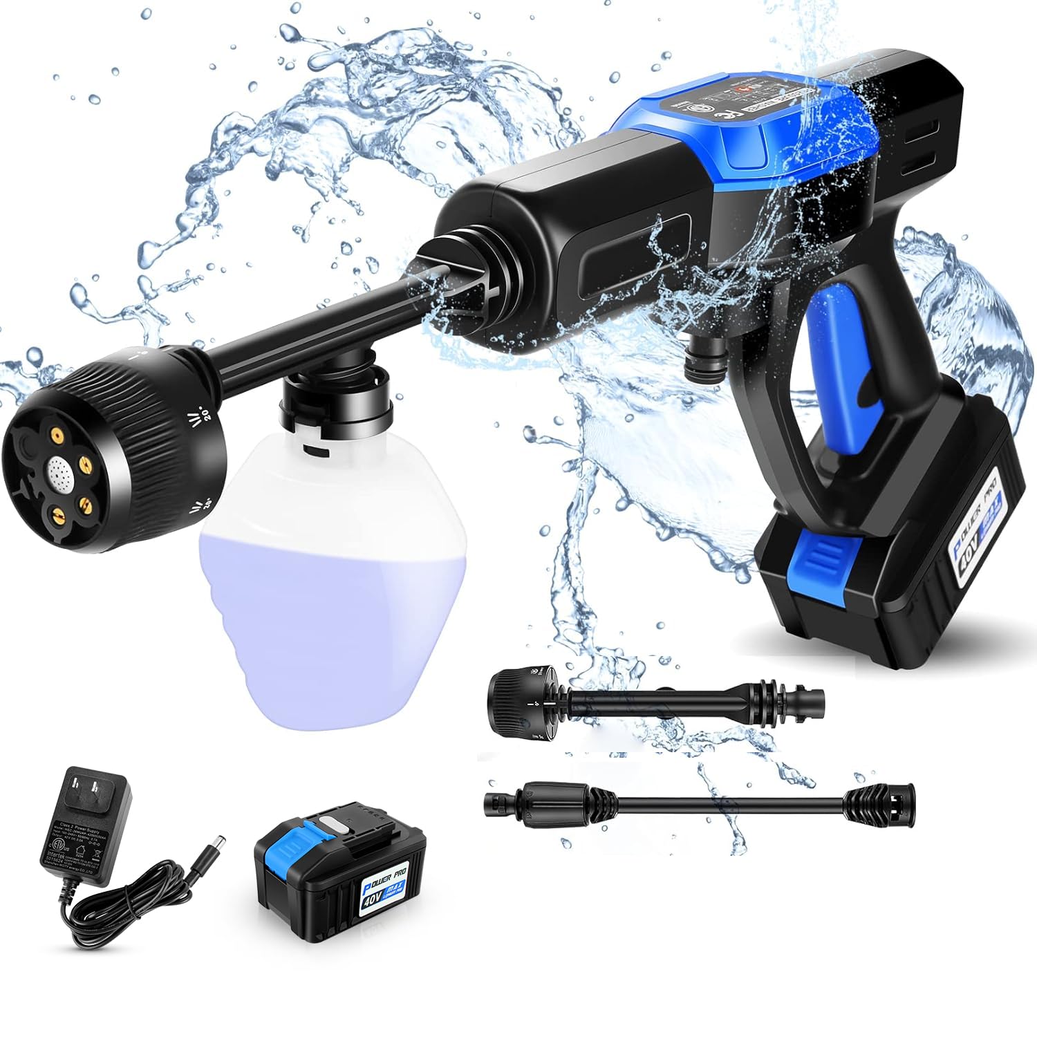 Amazon.com : Homdox 1300 Cordless Pressure Washer, 960 PSI Portable ...