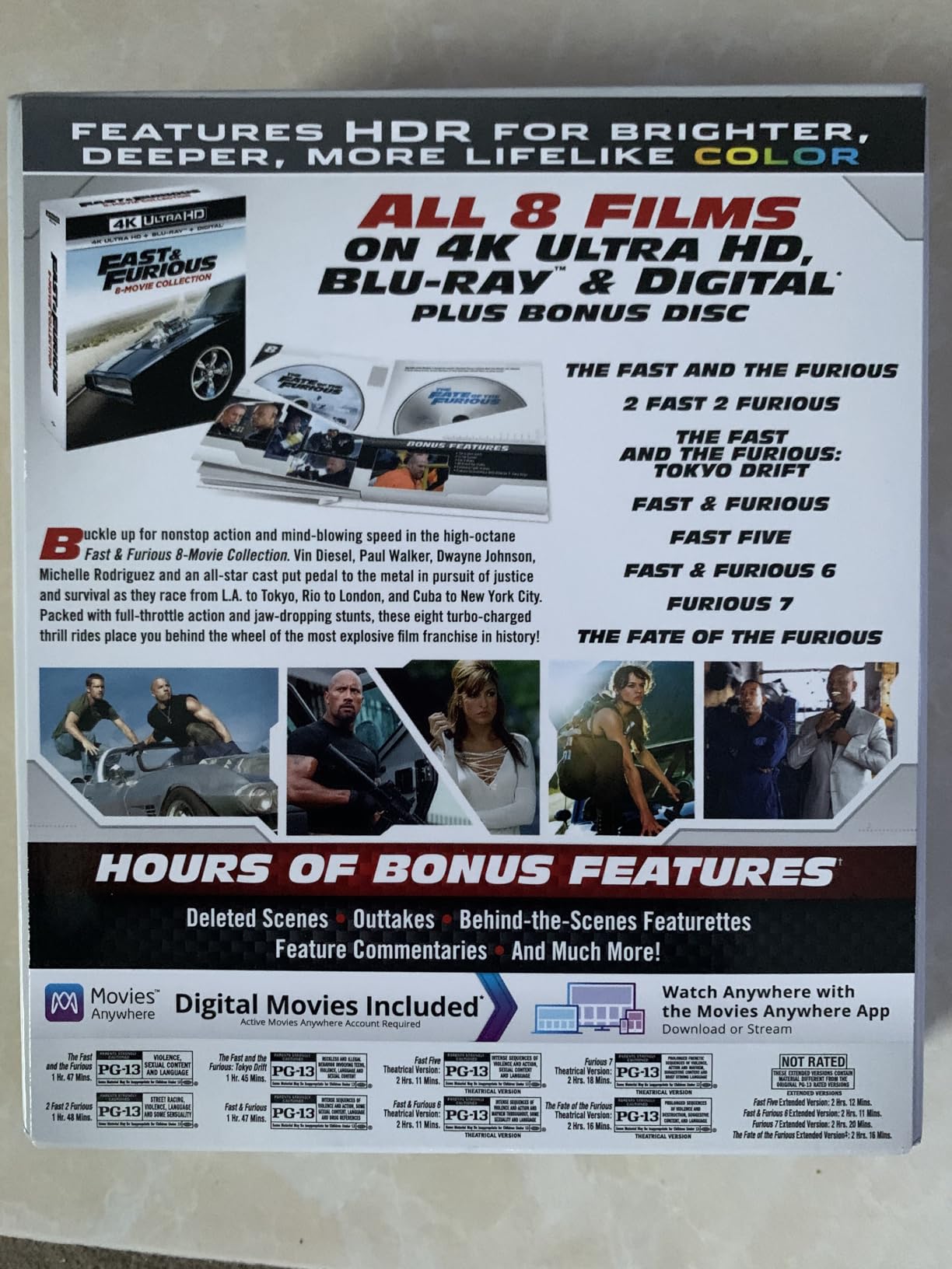 Fast & Furious 8-Movie Collection [Blu-ray] : Sung Kang, Dwayne Johnson ...