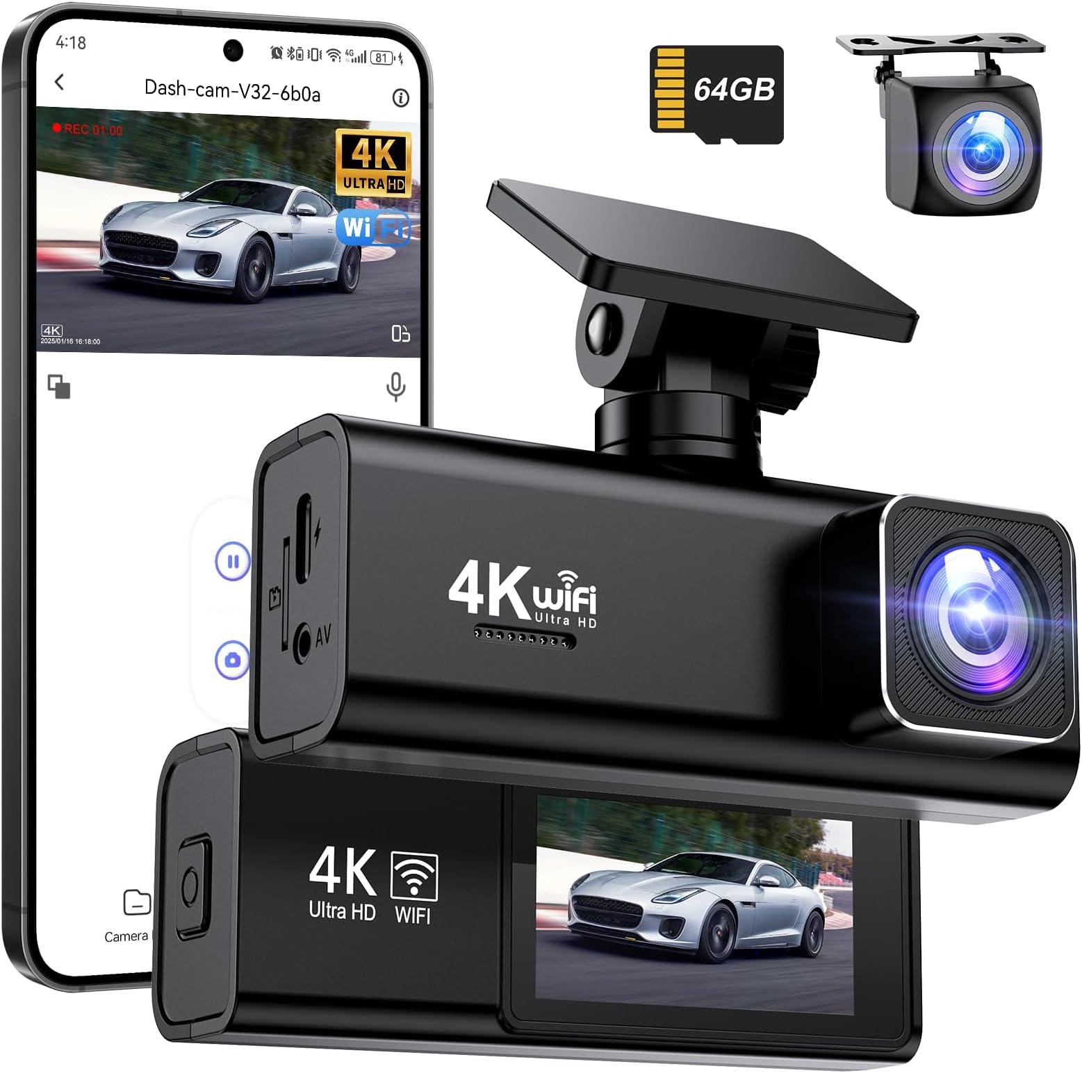 Road Angel Halo Start Car Dash Cam Front - Dashcam for Cars - Dashcams ...