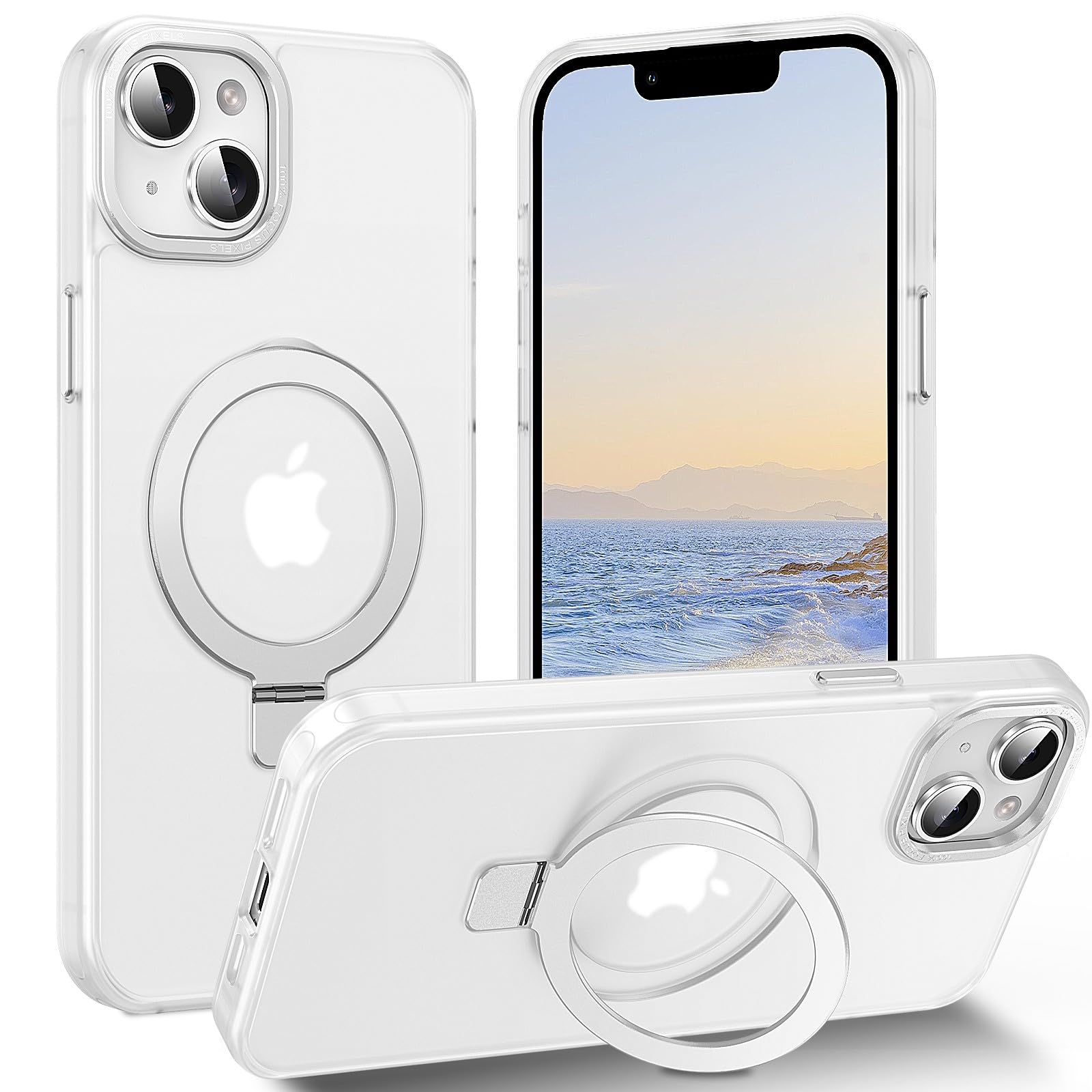 Amazon.com: Lufanbis Magnetic for iPhone 13 Case with Ring Stand, [10 ...