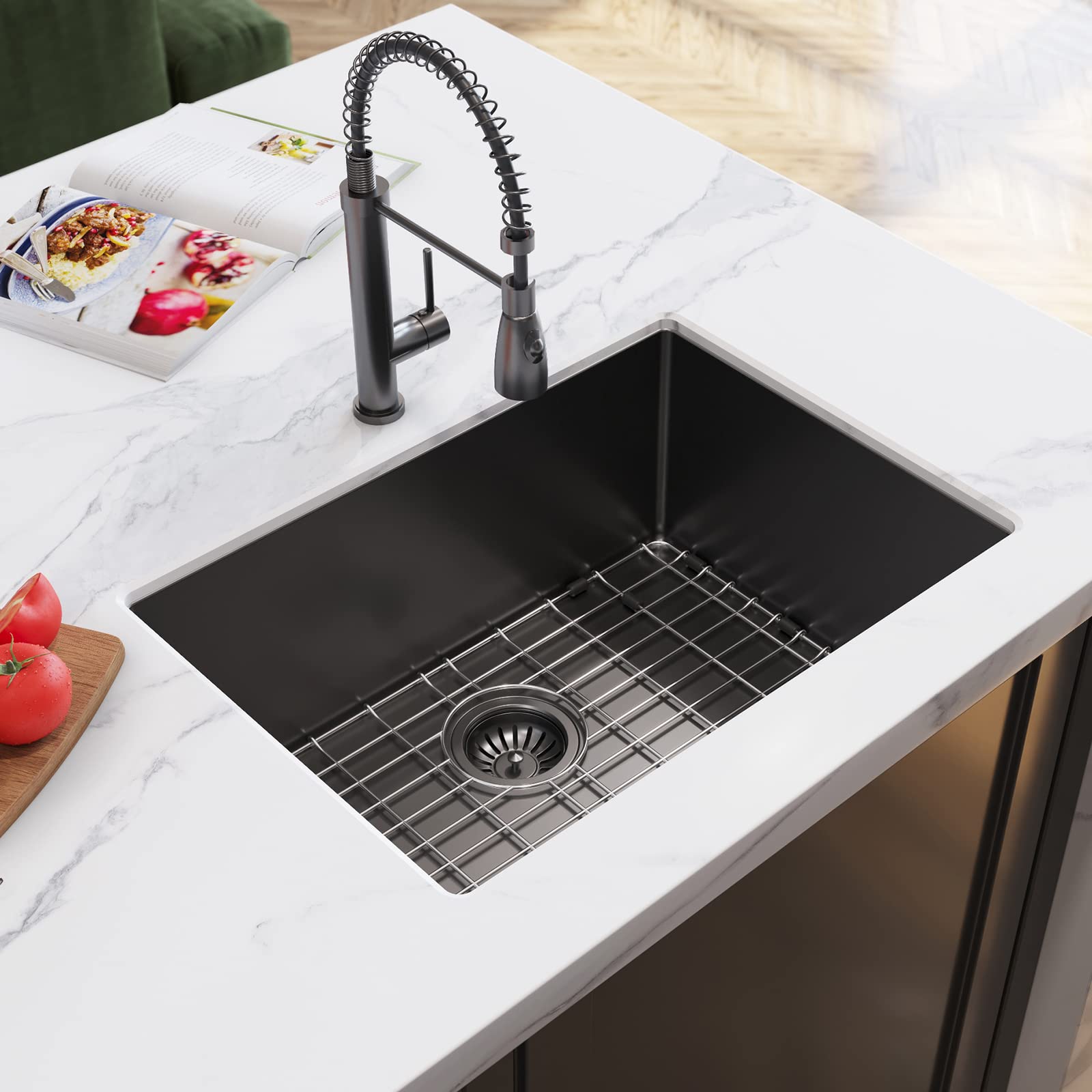Kitchen Sink Undermount - Denkee 25x18 inch Undermount Kitchen Sink Gun ...